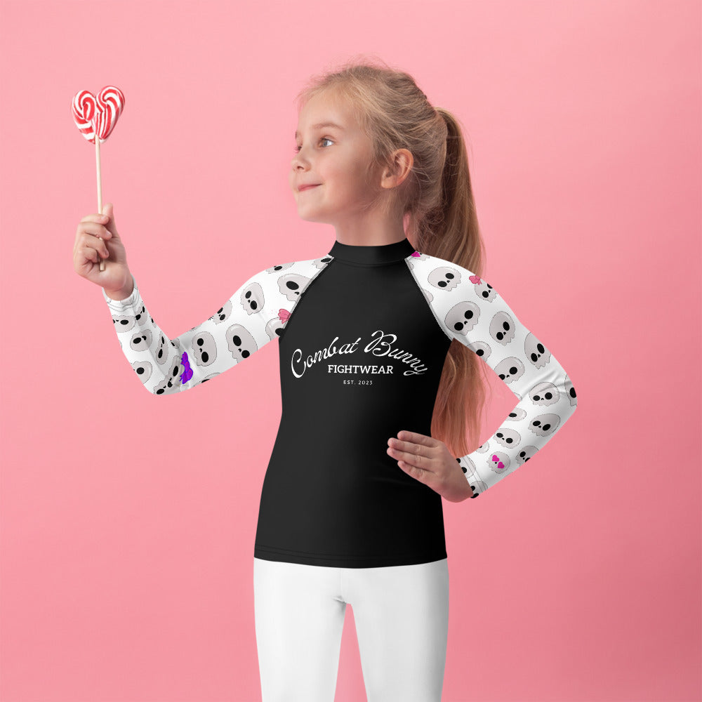 Kids Cartoon Skull Rash Guard – Combat Bunny Fightwear