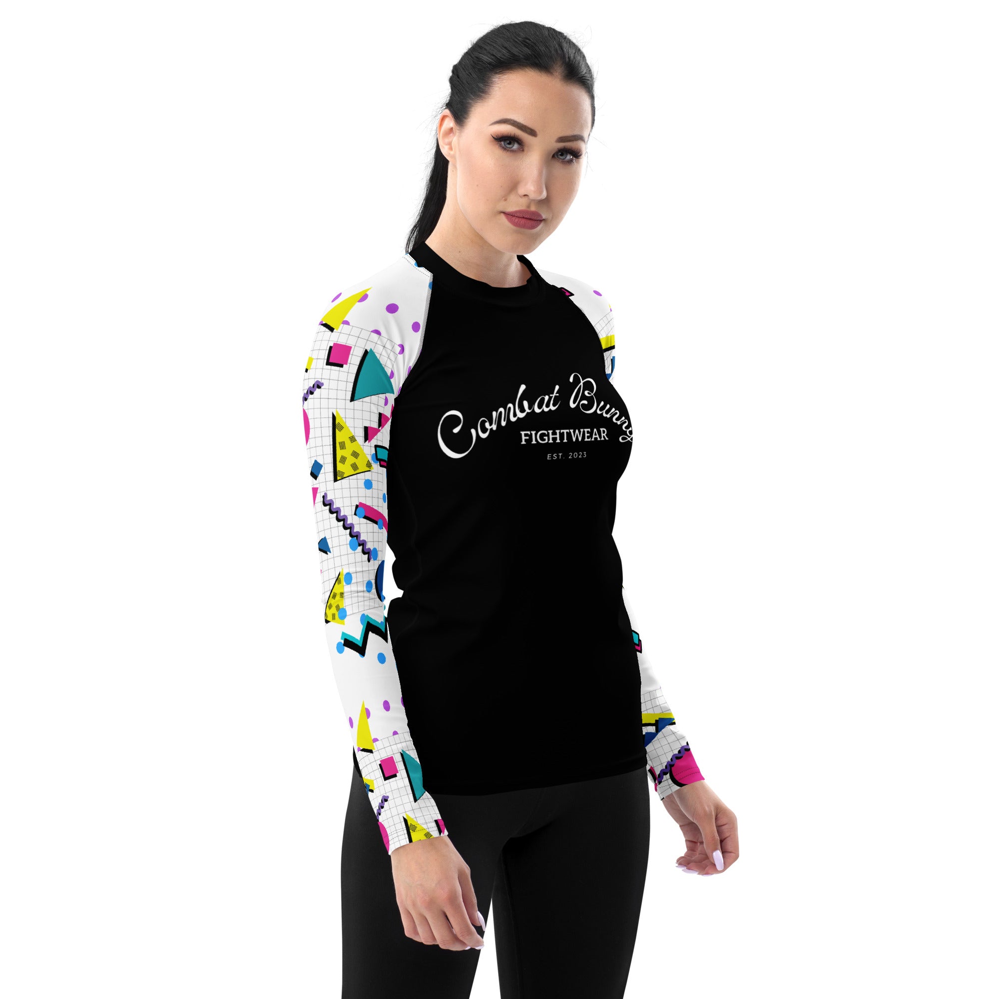 Women's 80's Themed Rash Guard – Combat Bunny Fightwear